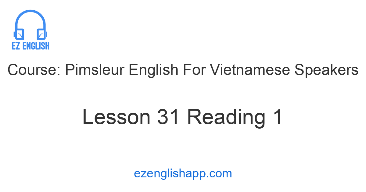 Reading 1 Course - Pimsleur English For Vietnamese Speakers